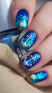 25 Amazing Ocean Themed Nails – Style Sage Pro