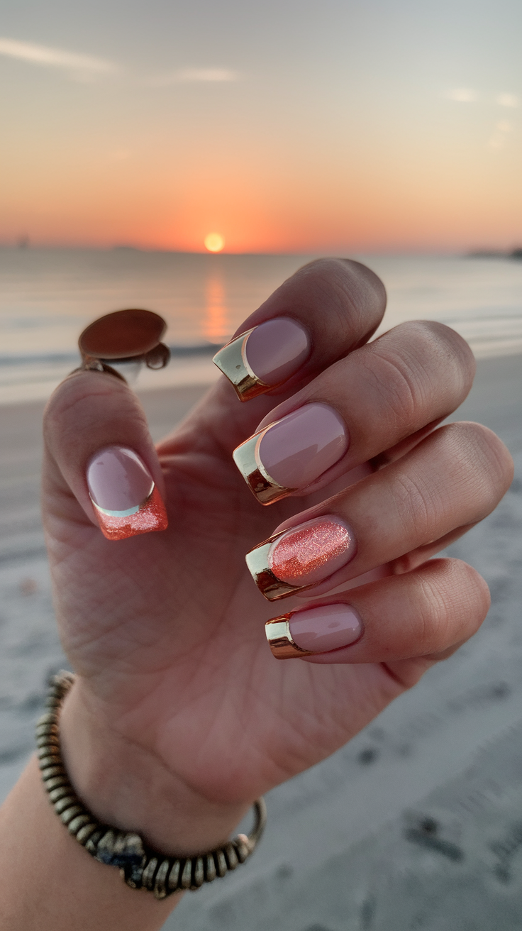 23 French Tip Beach Nails – Style Sage Pro