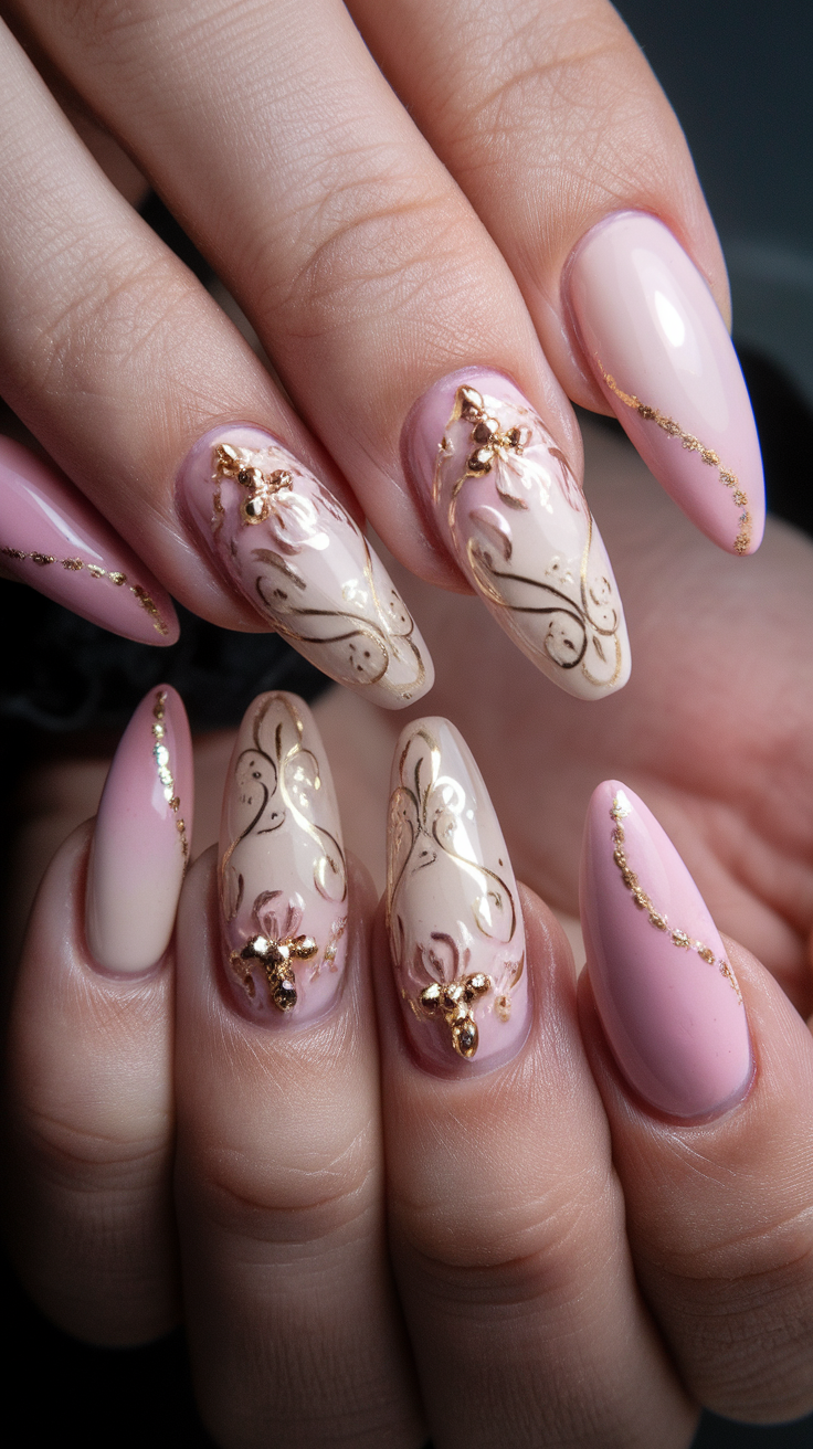 23 Romantic Rococo Nail Ideas – Style Sage Pro
